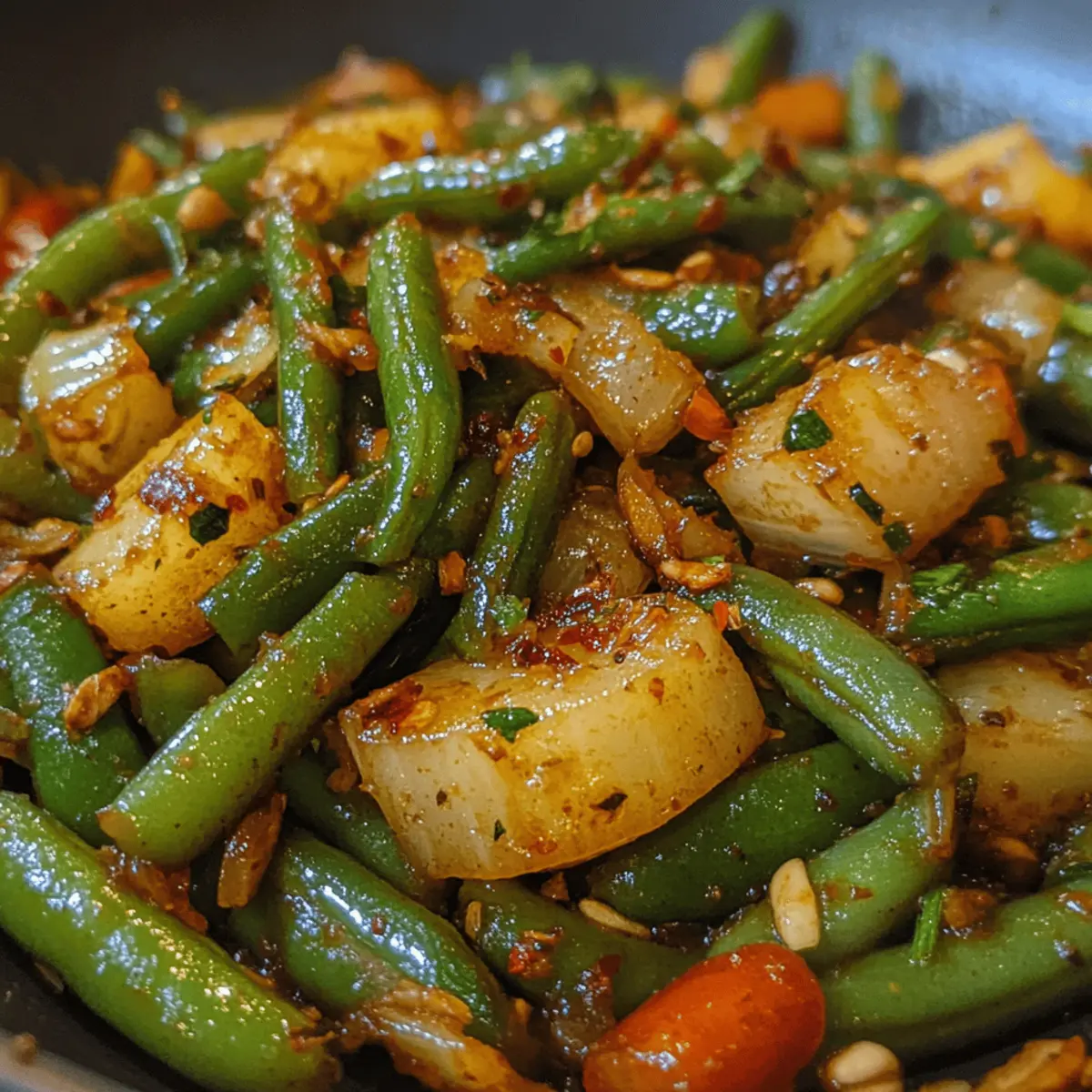 Ultimate Delicious Crispy Ginger Garlic Green Bean Stir Fry