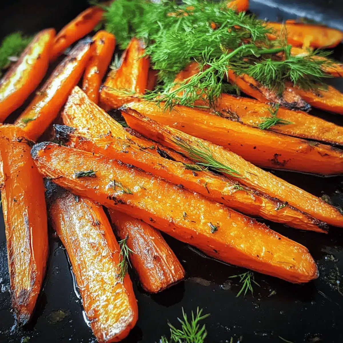 Easy Delicious Crispy Roasted Carrots with Dill