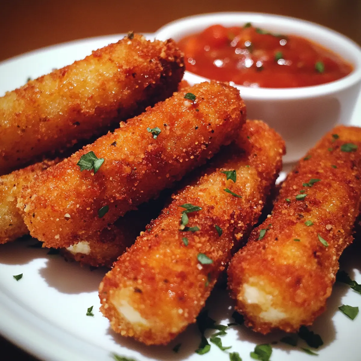 Irresistible Crispy Fried Mozzarella Sticks with Marinara recipe