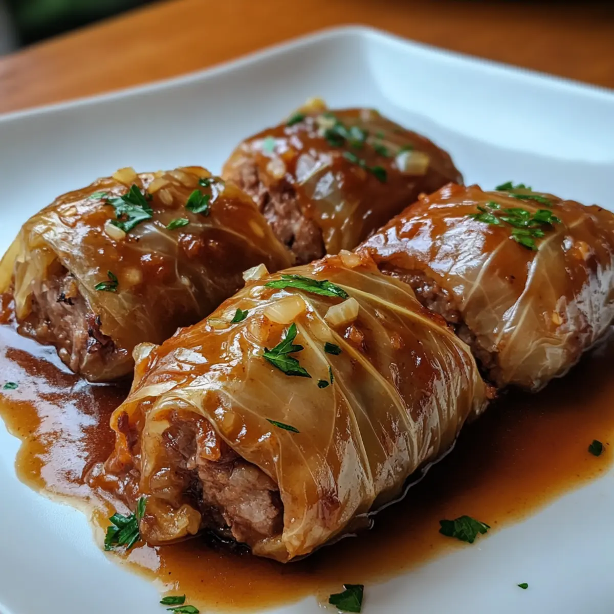 Easy delicious Beef Stuffed Cabbage Rolls (Kohlrouladen) recipe