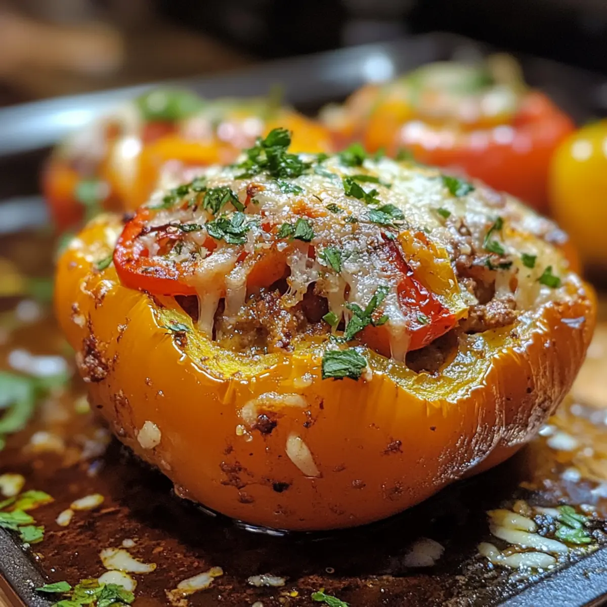 Easy Delicious Italian Stuffed Bell Pepper Roast That Wows